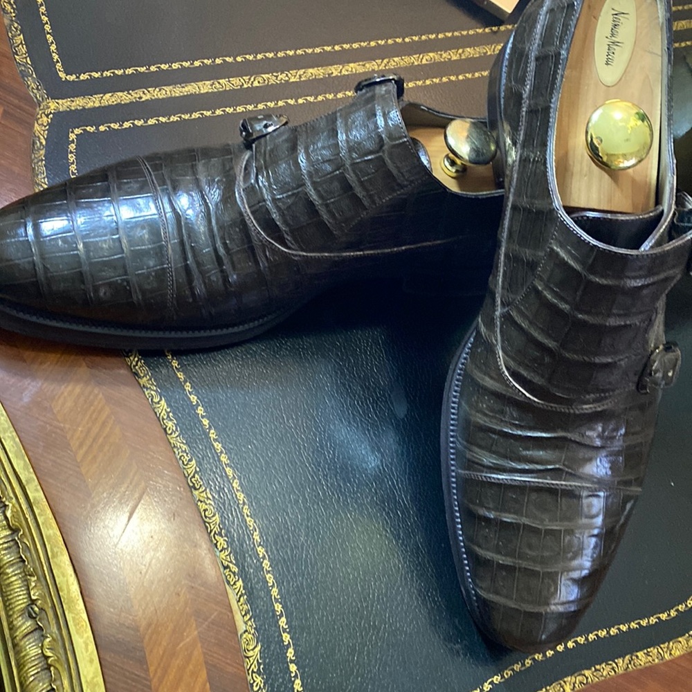 A. Testoni Crocodile Luxury Shoes - Gem